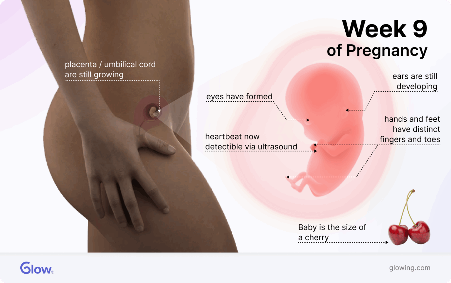 9 Weeks Pregnant: Symptoms, Your 1st Prenatal Visit, & More